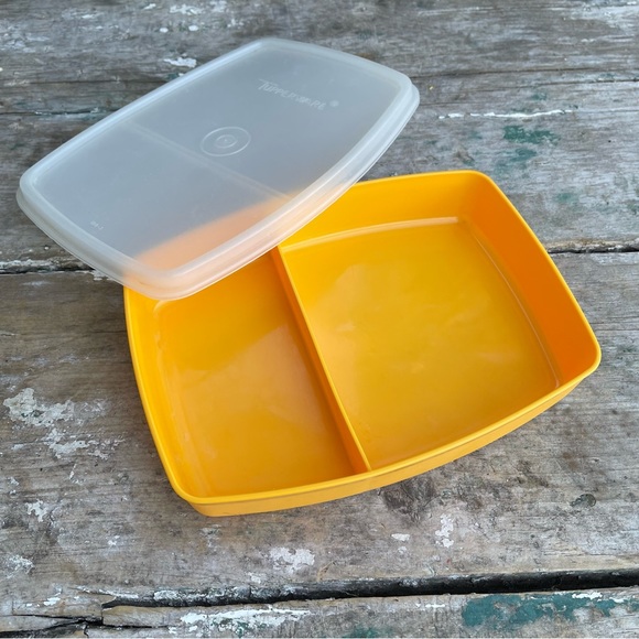 Tupperware | Kitchen | Vintage Tupperware Yellow Separated Container ...